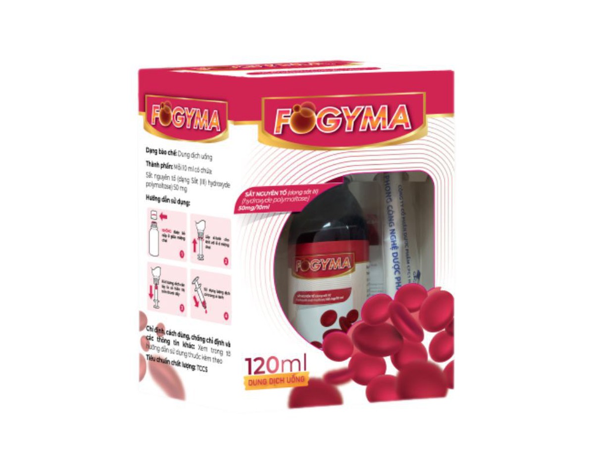 Thuốc Fogyma 50mg/10ml điều trị thiếu máu do thiếu sắt (Hộp 1 lọ 120ml)