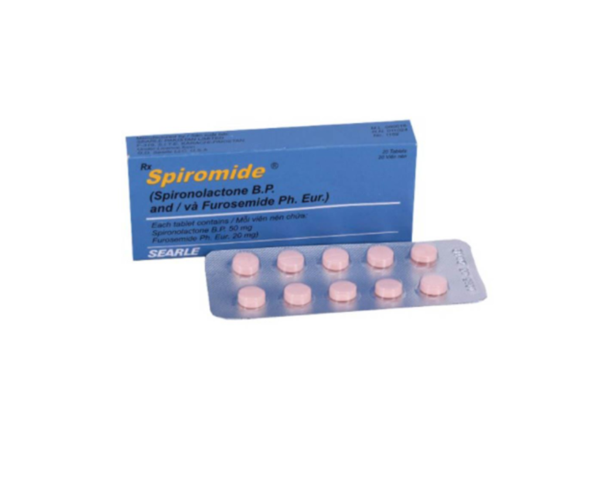 Thuốc Spiromide 50/20mg lợi tiểu, giảm phù, điều trị tăng huyết áp (Hộp ...