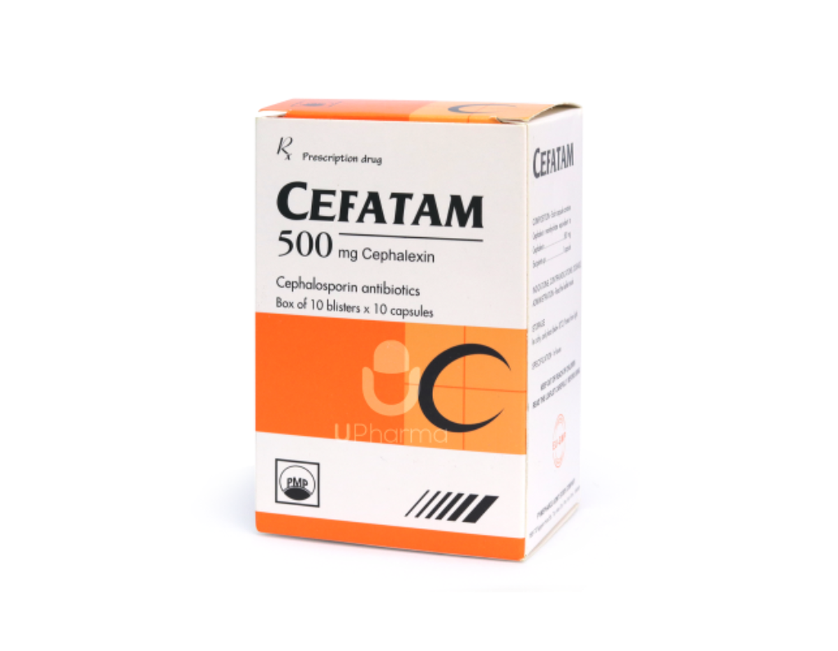 Thuốc Cefatam 500mg điều trị nhiễm khuẩn (Hộp 10 vỉ x 10 viên)