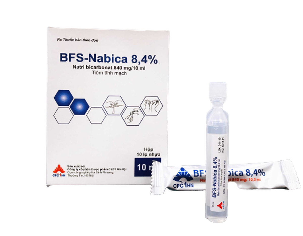 Thuốc tiêm BFS-Nabica 8.4% kiềm hóa máu (Hộp 10 ống 10ml)