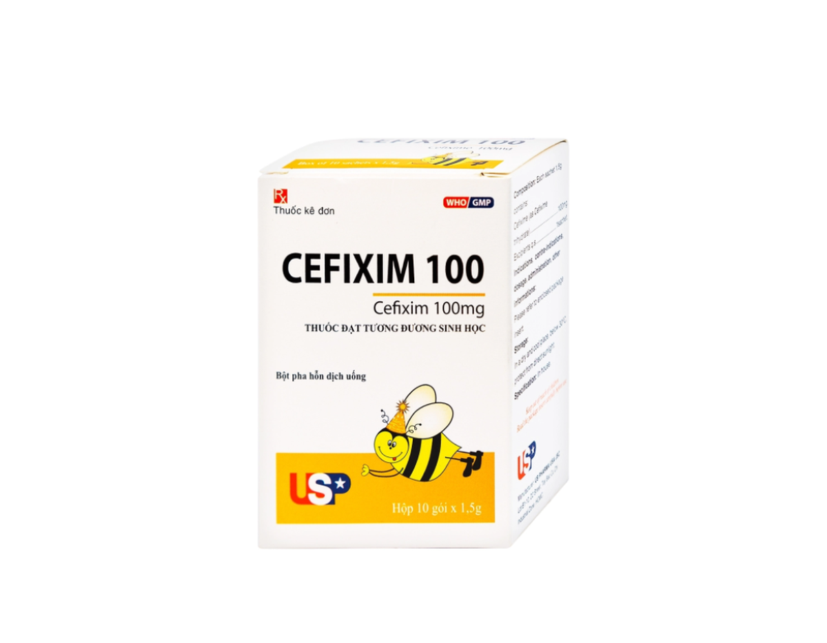 Thuốc Cefixim 100 Sac Us Pharma điều trị nhiễm khuẩn ( hộp 10 gói)