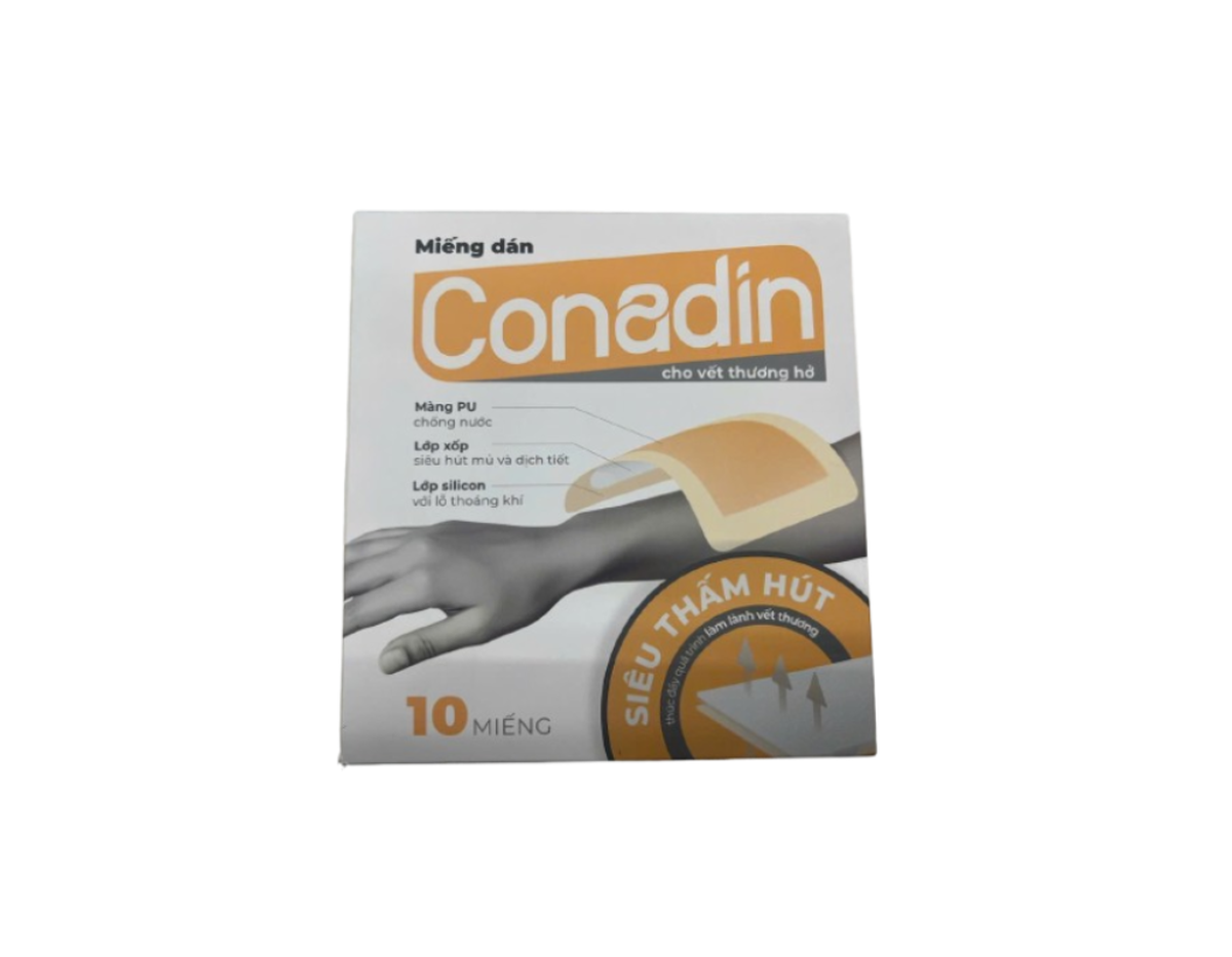 Miếng dán vết thương hở Conadin (Hộp 10 miếng)