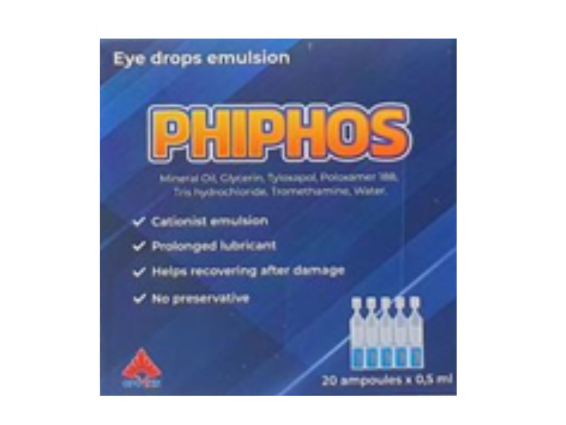 Nhũ tương nhỏ mắt Phiphos điều trị các tình trạng khô mắt (Hộp 4 vỉ x 5 ...