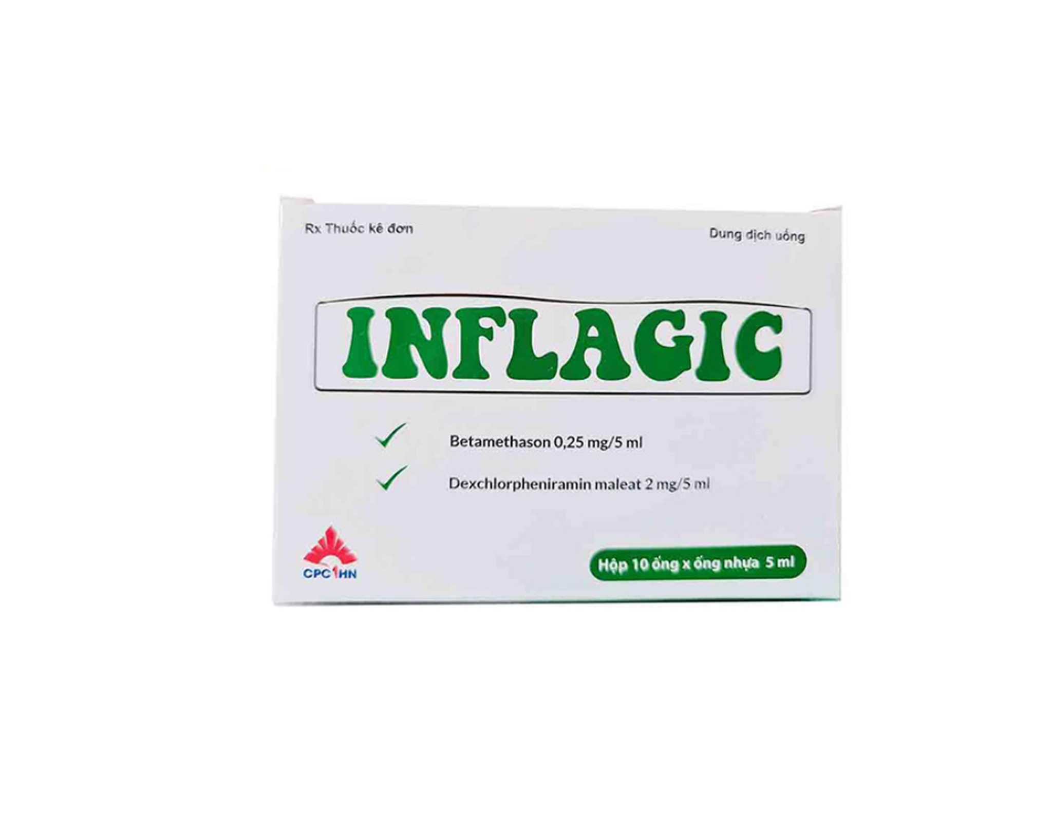 Thuốc Inflagic Sol 5ml điều trị dị ứng, chống viêm (Hộp 2 vỉ x 5 ống)
